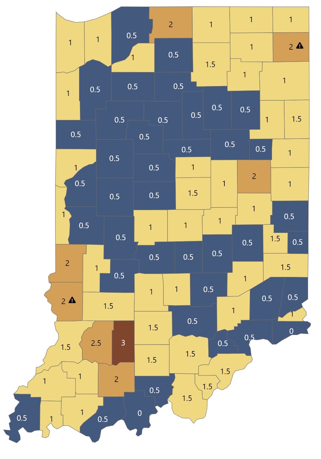 New Department of Health Map Shows County Positivity Rates | WSLM RADIO